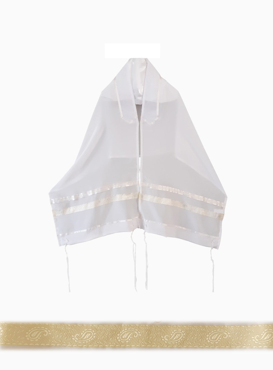 Cream Paisley Silk Tallit for women, Bat Mitzvah Tallit, Girl's Tallit ...