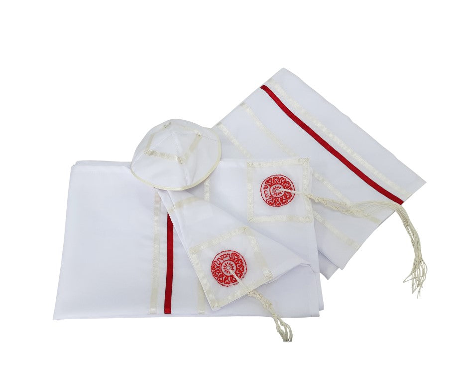 Four Mothers Tallit in Red Bat Mitzvah Tallit, Women's Tallis – Galilee ...