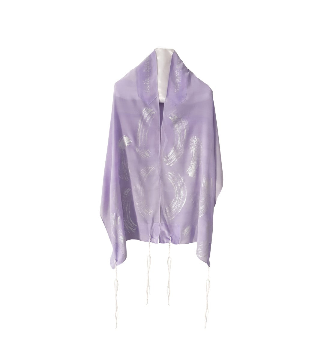 Lilac waves Silk Tallit for women, Bat Mitzvah Tallit – Galilee Silks