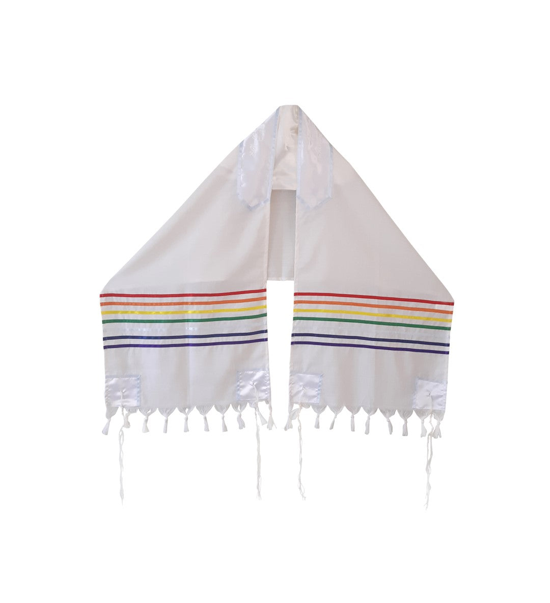 Wool Rainbow Tallit Prayer Shawl, Joseph's Coat of Many Colors Tallis ...